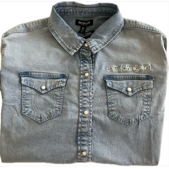 True Religion | Tops | New True Religion Georgia Long Sleeve Button ...